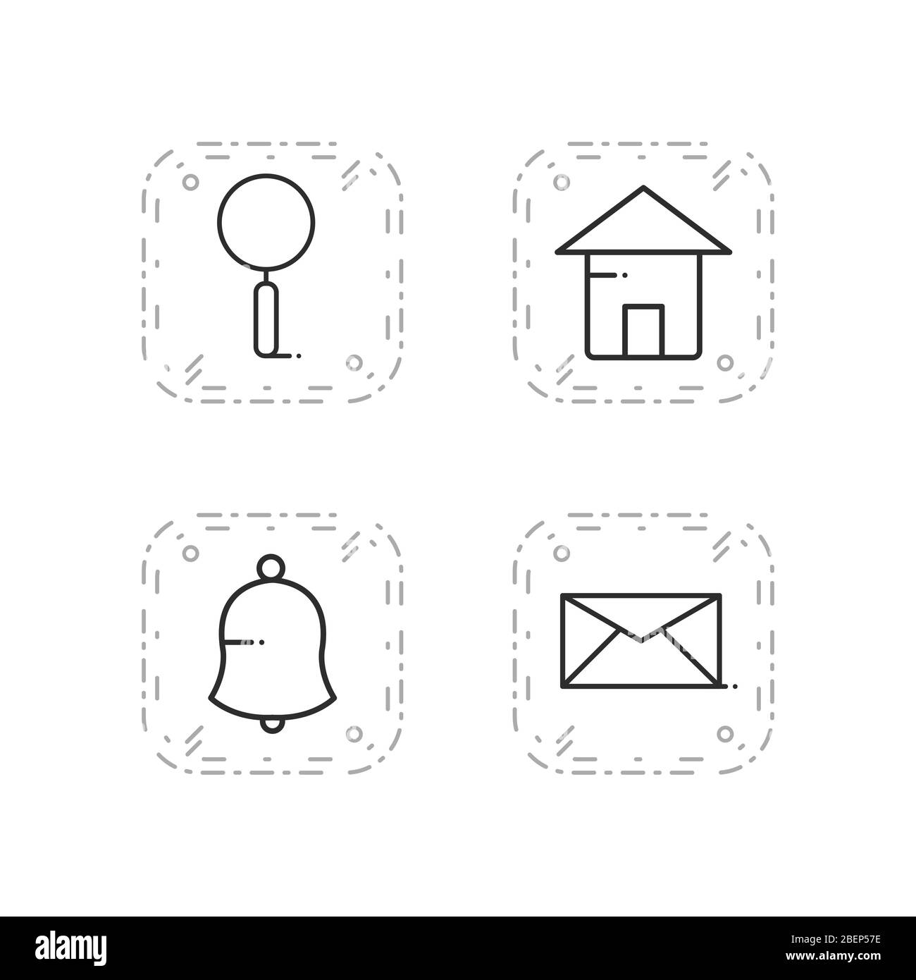 Icon Set Of Basic UI For Personal And Commercial Use Stock Photo - Alamy