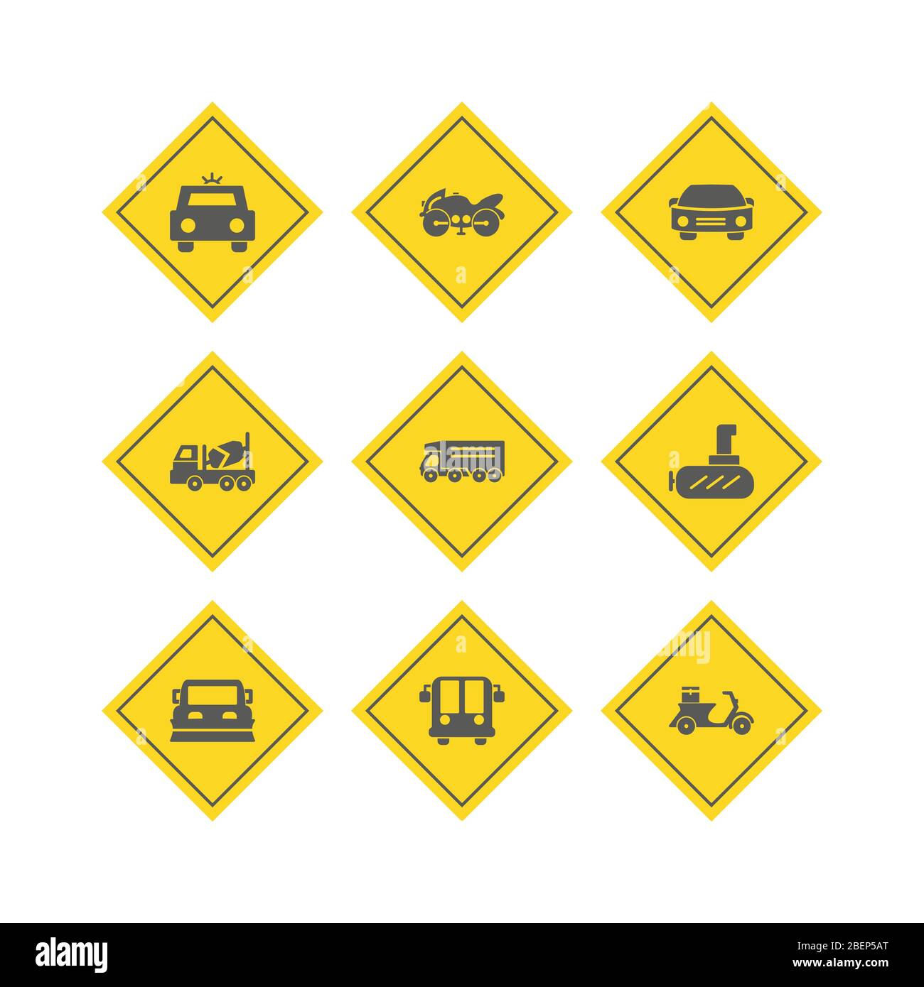 Icon Set Of Transport For Personal And Commercial Use Stock Photo - Alamy