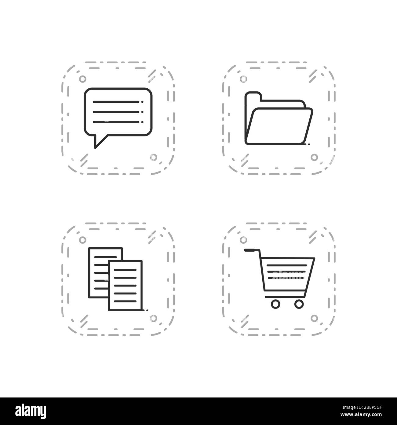 Icon Set Of Basic UI For Personal And Commercial Use Stock Photo - Alamy
