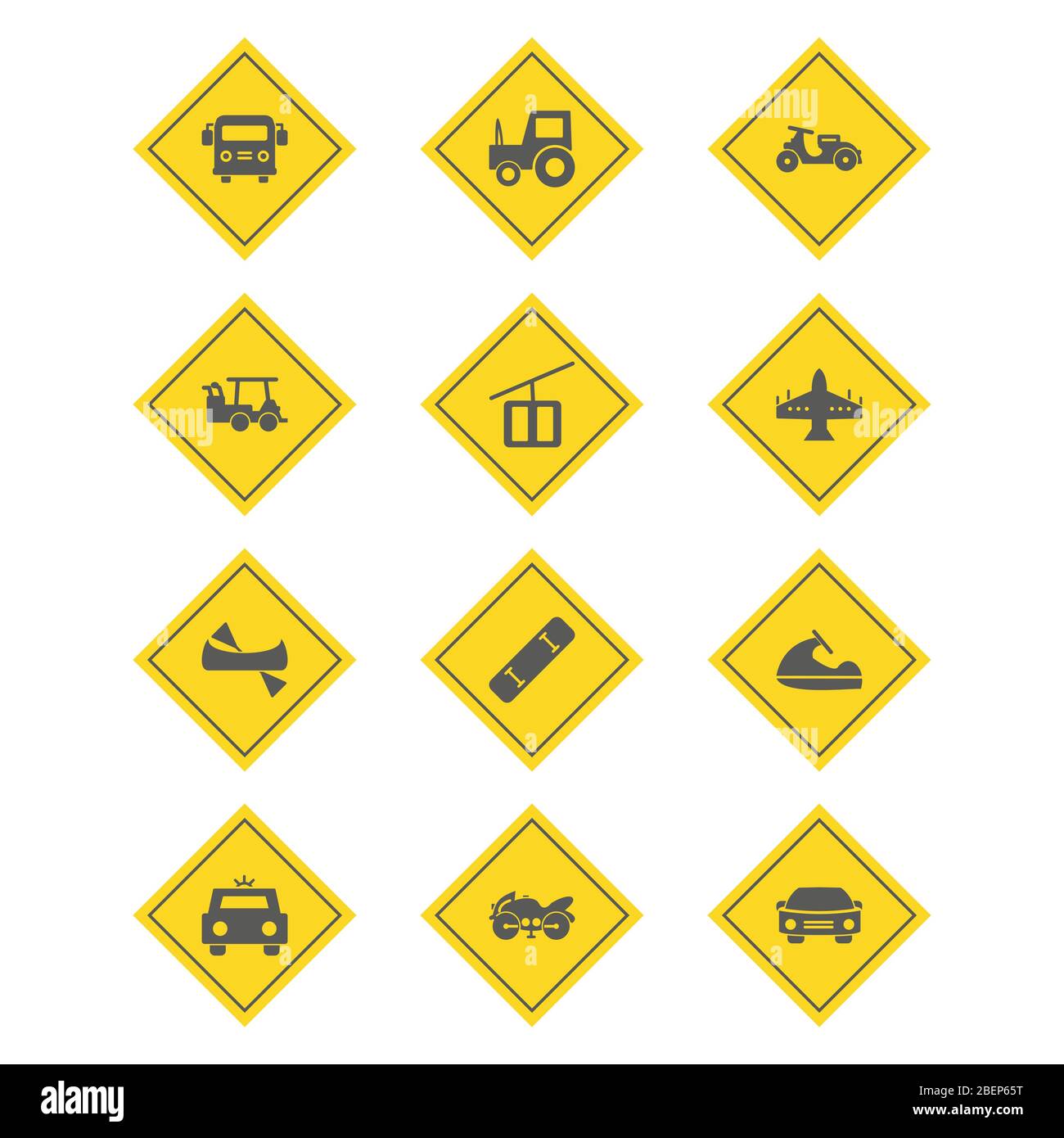 Icon Set Of Transport For Personal And Commercial Use Stock Photo - Alamy