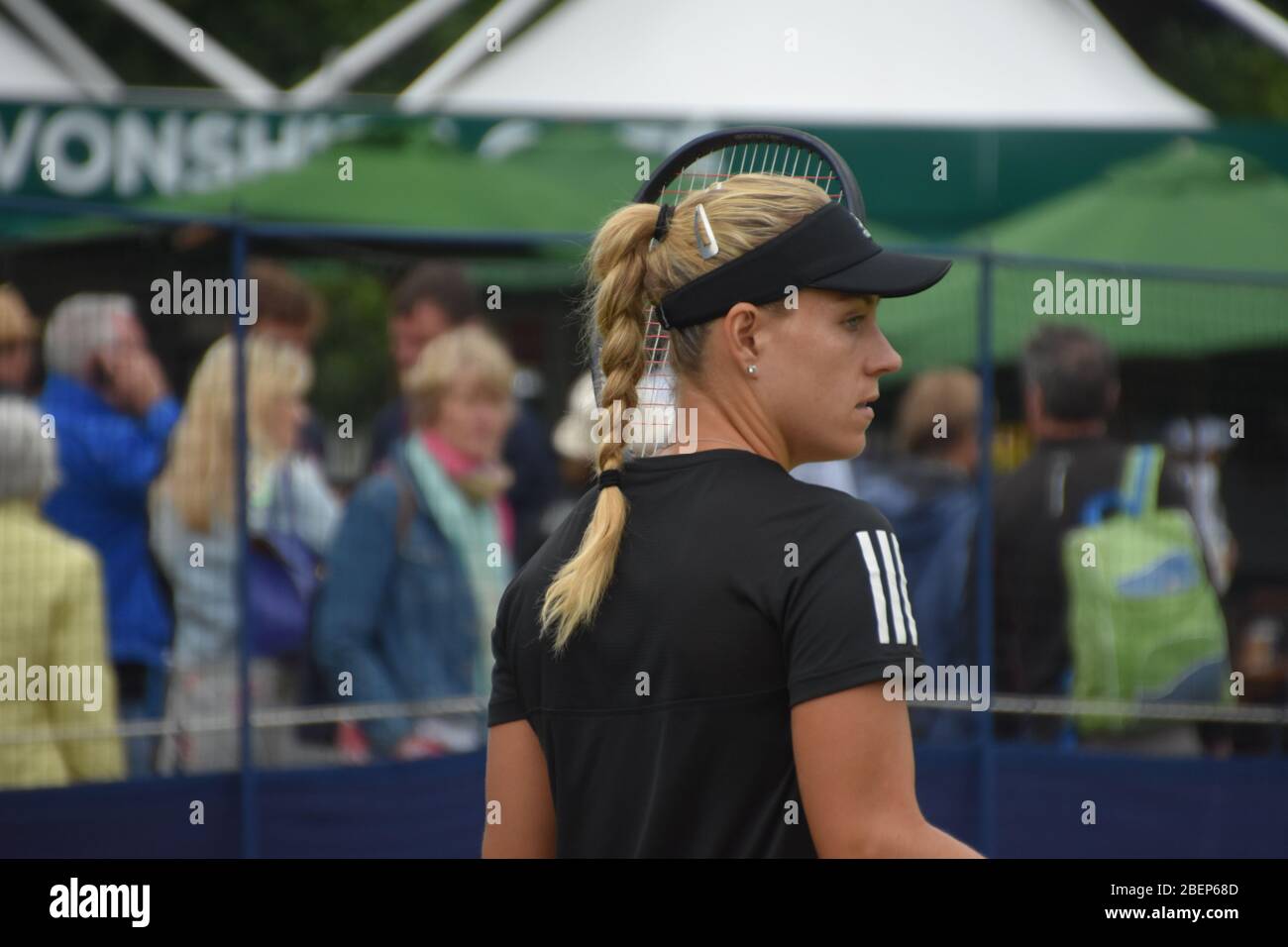 Angelique Kerber of Germany practicing at Eastbourne, Devonshire park ...