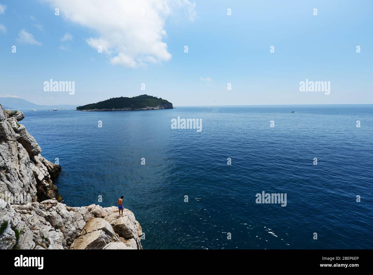 Cliff jumping at lokrum hi-res stock photography and images - Alamy