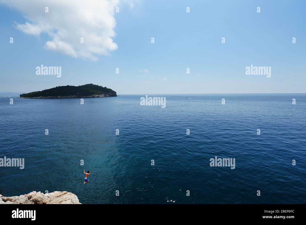 The Jump - Jumping into the Adriatic sea from the cliffs below the ...