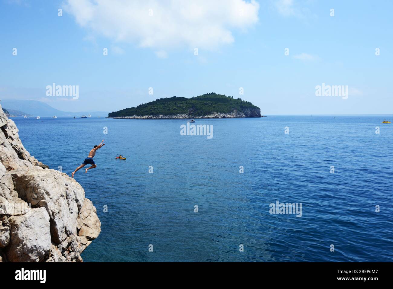 The Jump - Jumping into the Adriatic sea from the cliffs below the ...