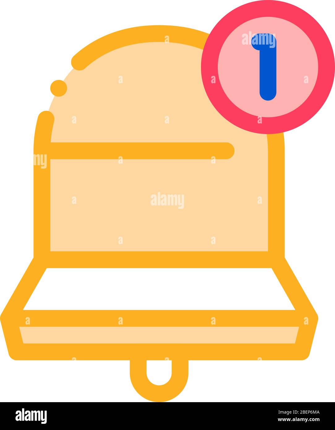 one new notice icon vector outline illustration Stock Vector Image ...
