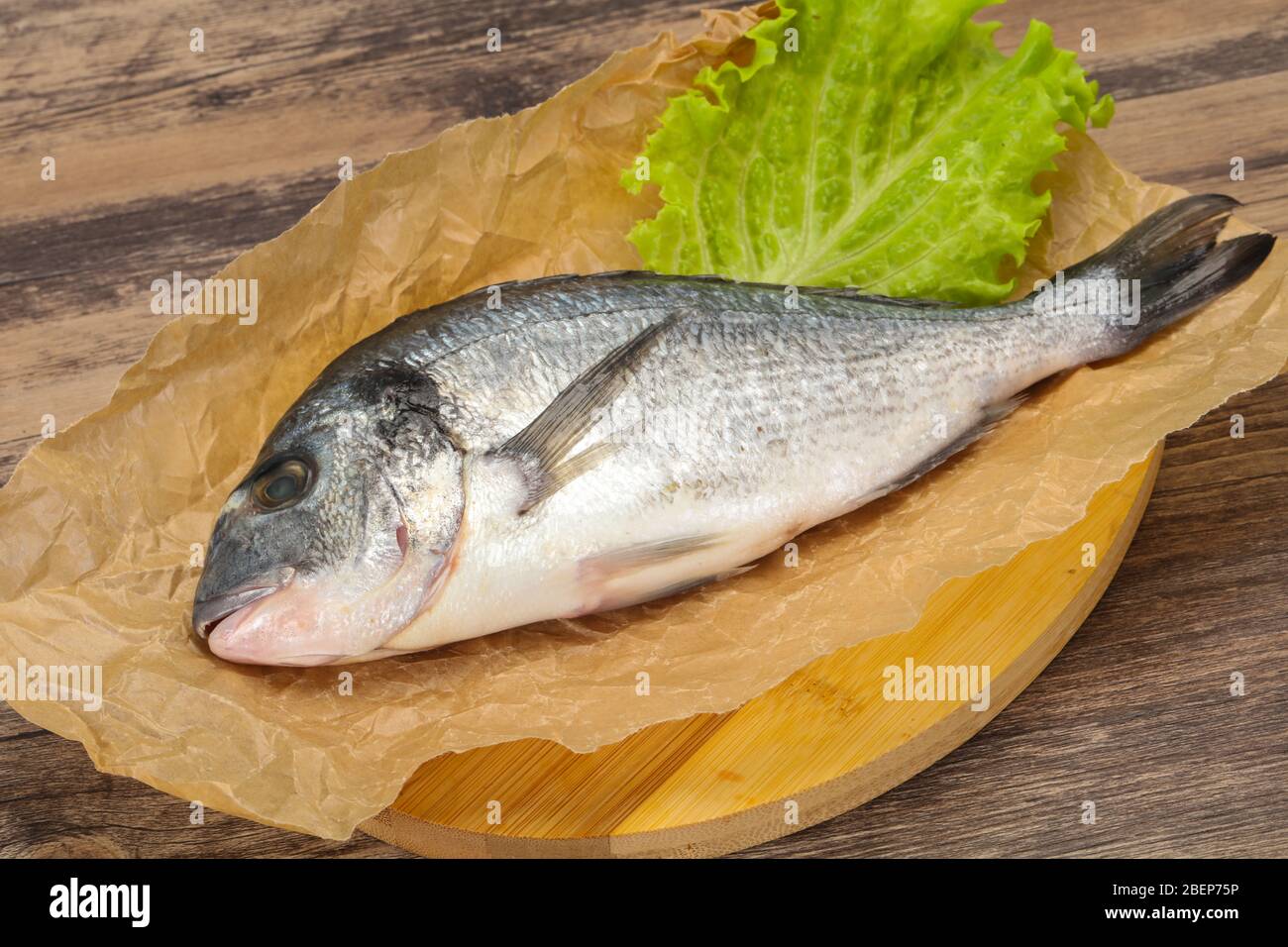 Raw Dorada fish ready for cooking Stock Photo - Alamy