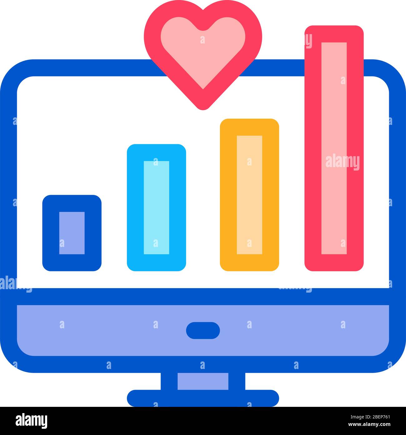 chart growth indicators icon vector outline illustration Stock Vector ...