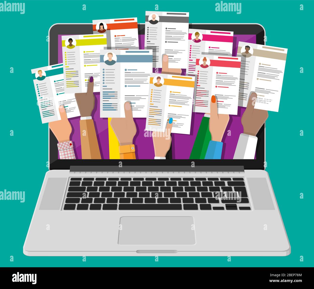 Job resume document out from laptop. Hands holding cv resume papers ... Job resume document out from laptop. Hands holding cv resume papers ...