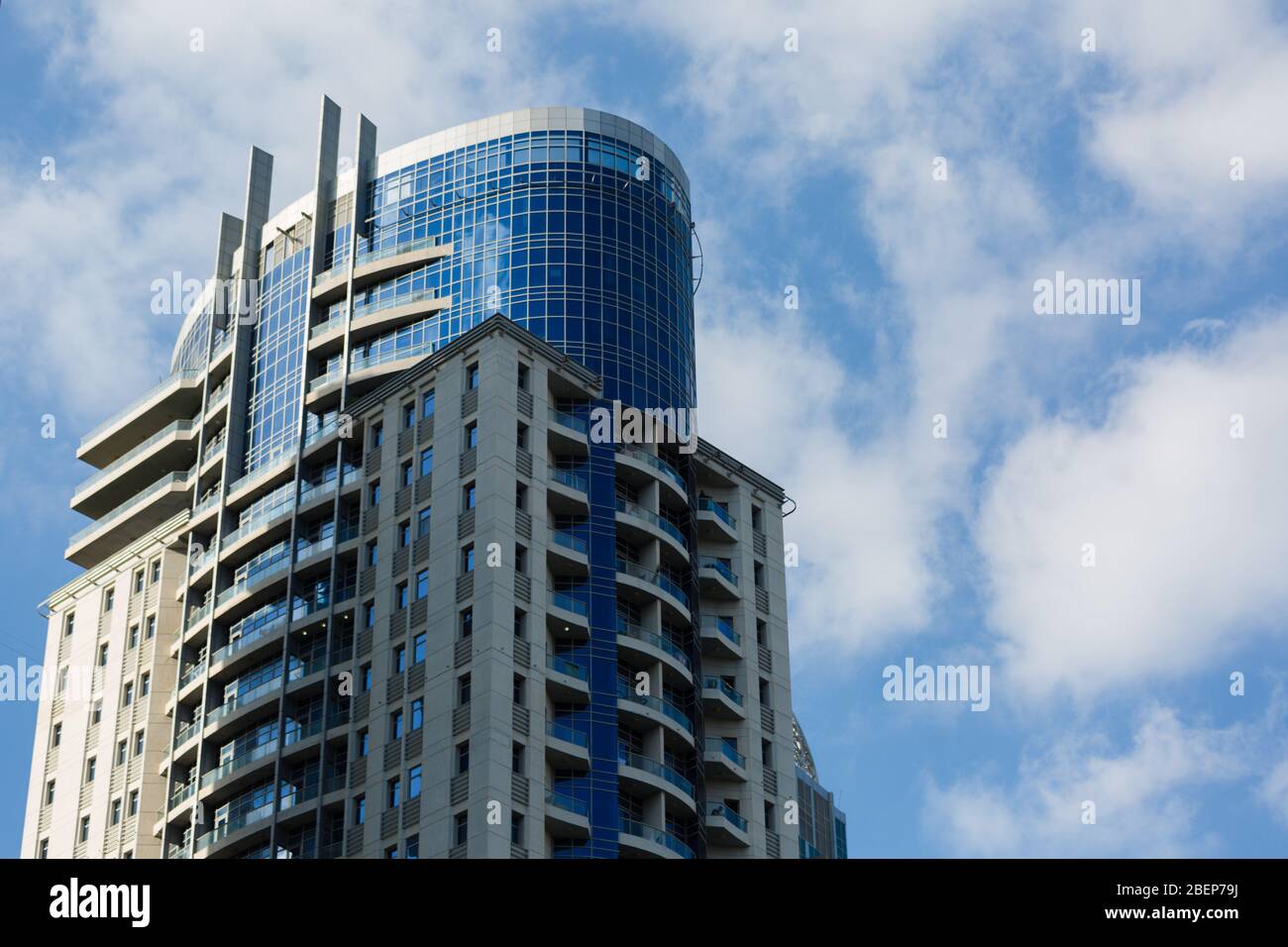 modern financial buildings against a blue sky in shanghai Stock Photo ...