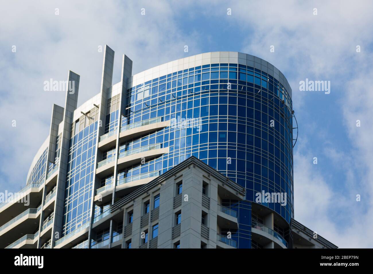 modern financial buildings against a blue sky in shanghai Stock Photo ...