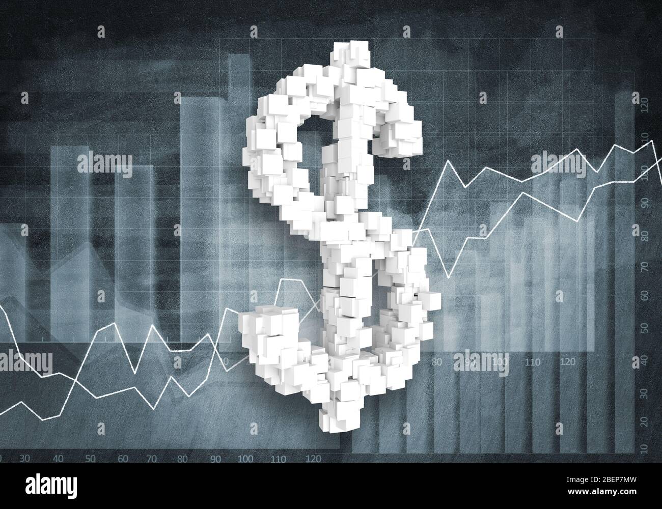 Dollar currency rate, 3D rendering Stock Photo - Alamy