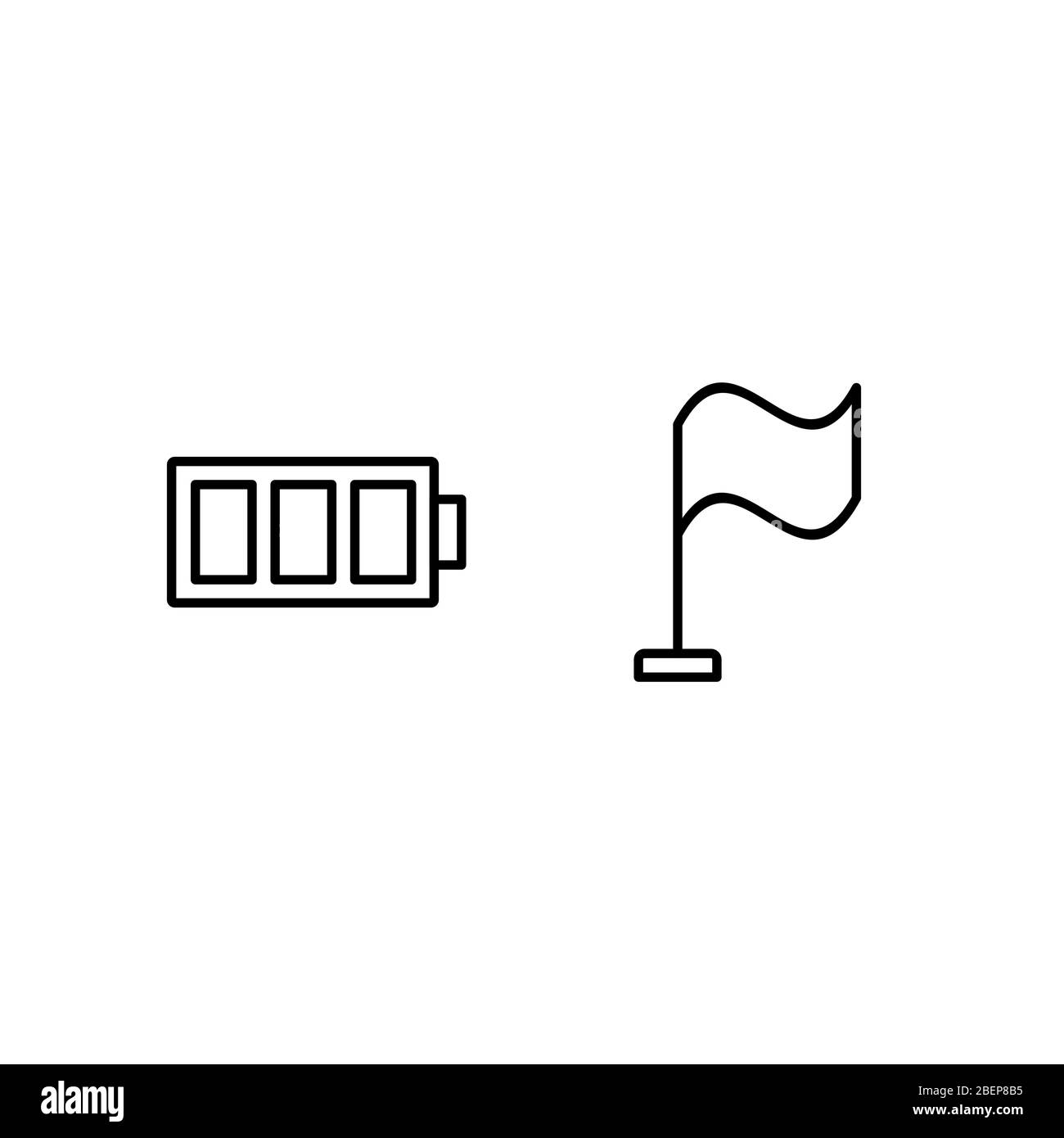 2 Set Of universal icons isolated on white background Stock Photo - Alamy