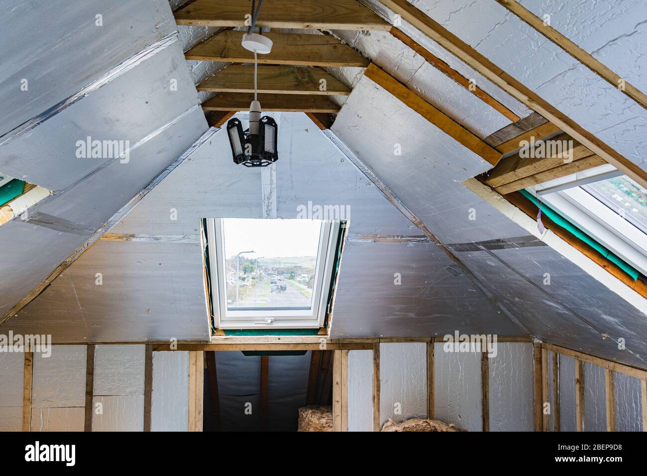Unfinished residential loft conversion Stock Photo - Alamy