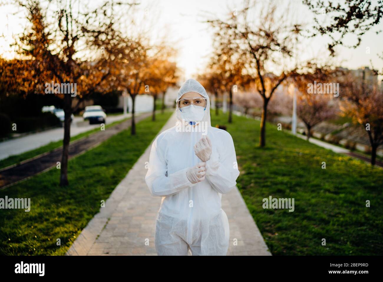 Decontamination suit hi-res stock photography and images - Alamy