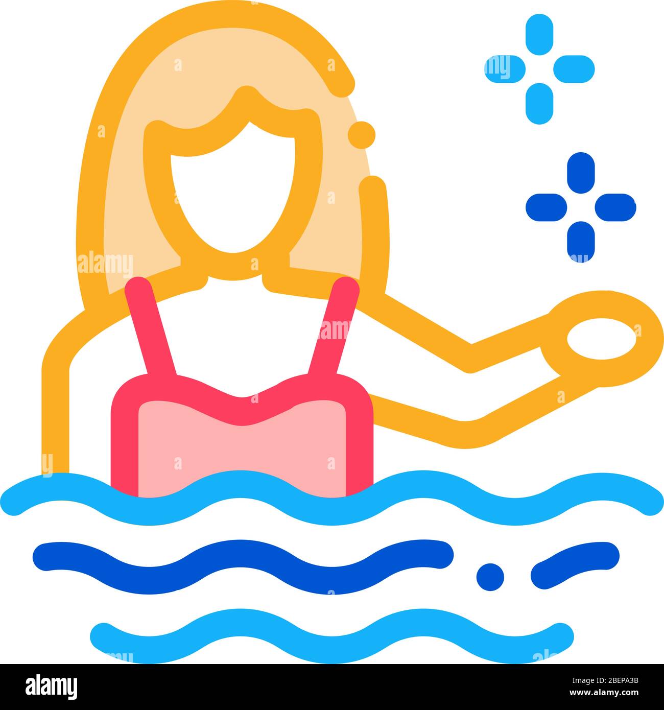 woman swimmer icon vector outline illustration Stock Vector Image & Art ...