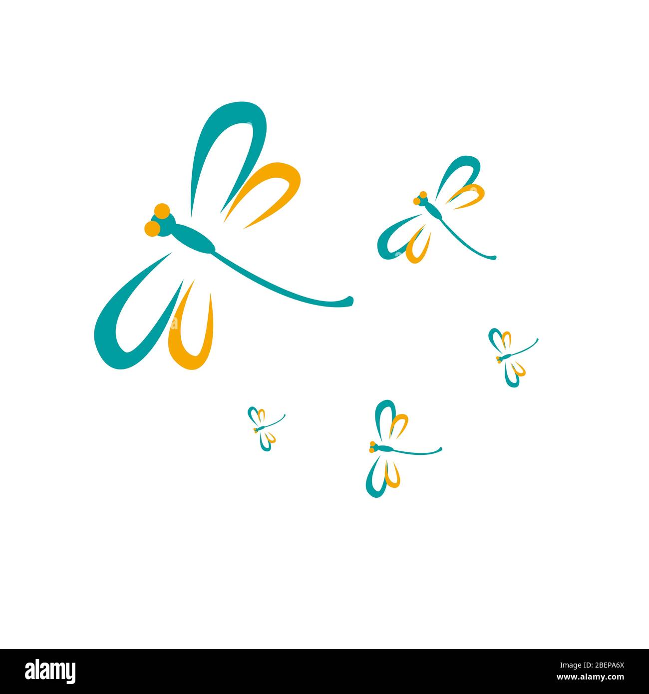 Dragon fly icon with typography letter dragon fly. Dragon fly icon ...