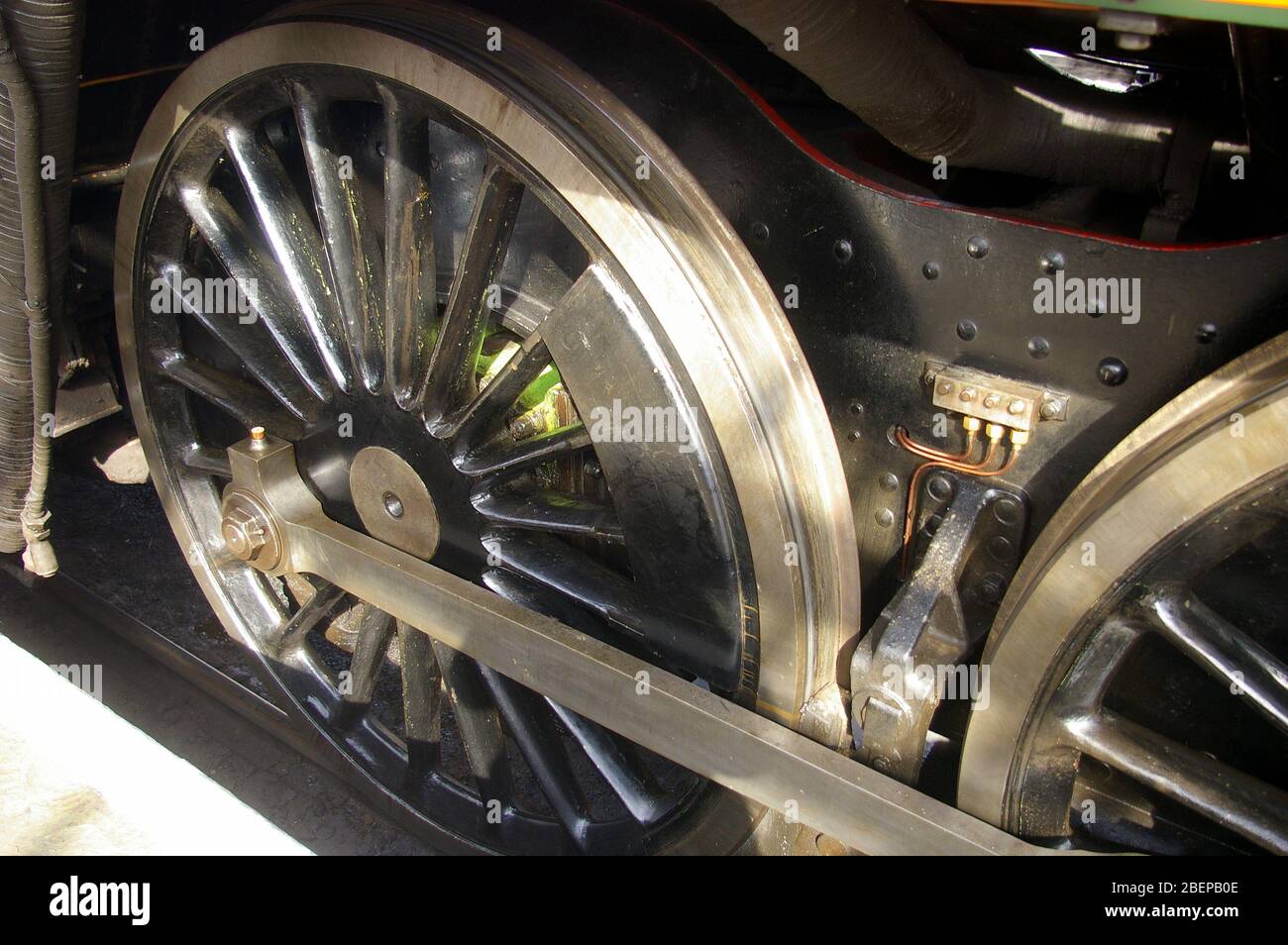 Wheel assembly on a powerful steam locomotive Stock Photo - Alamy