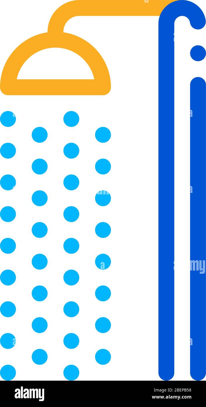 beach shower icon vector outline illustration Stock Vector Image & Art ...