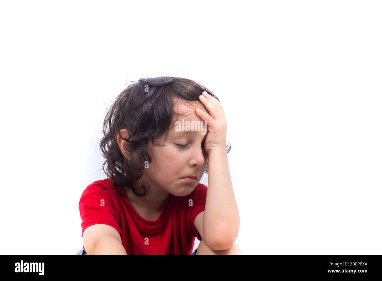 View of a crying boy studio shot Stock Photo - Alamy
