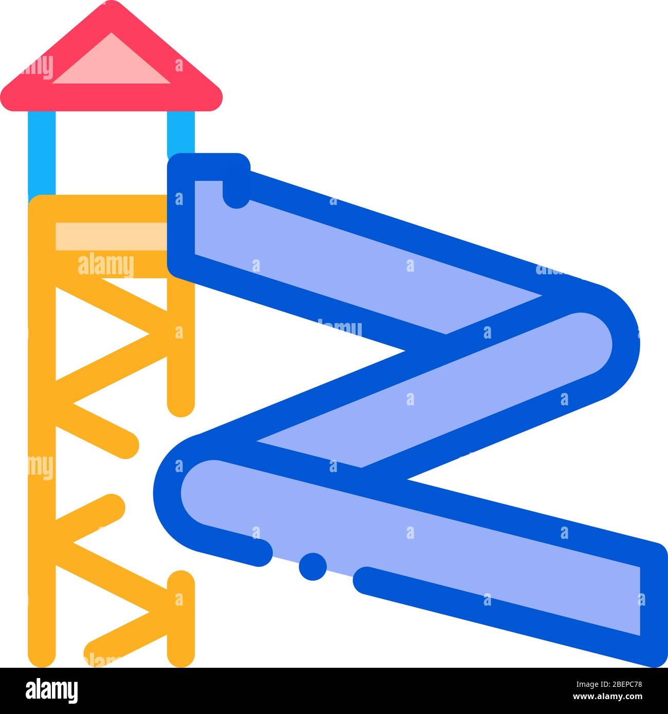 water slide icon vector outline illustration Stock Vector Image & Art ...