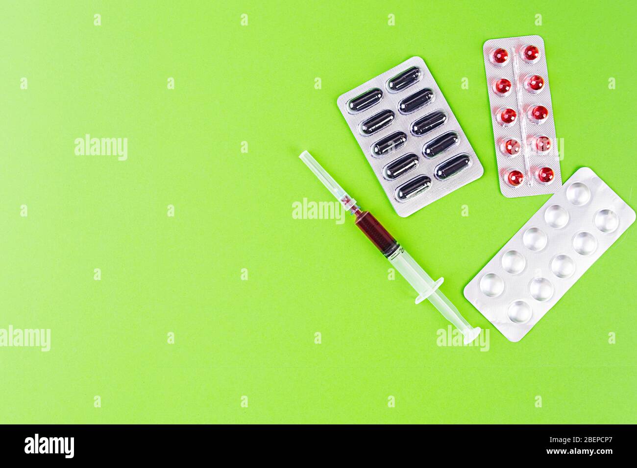 Viral disease protection. Different pills, tablets, capsules and ...