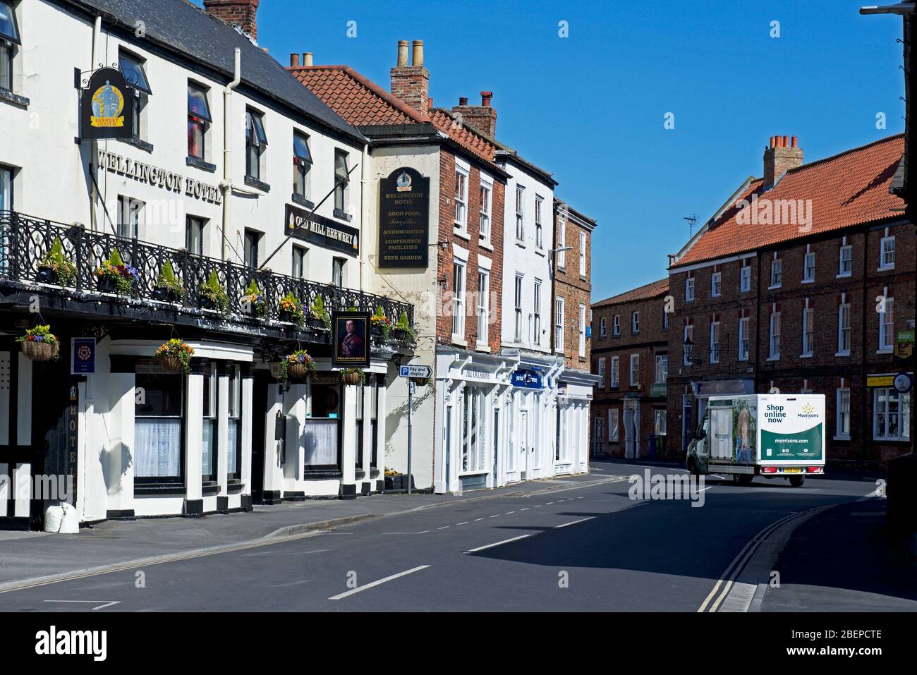Morrisons delivery van in Howden, East Yorkshire, England UK Stock ...