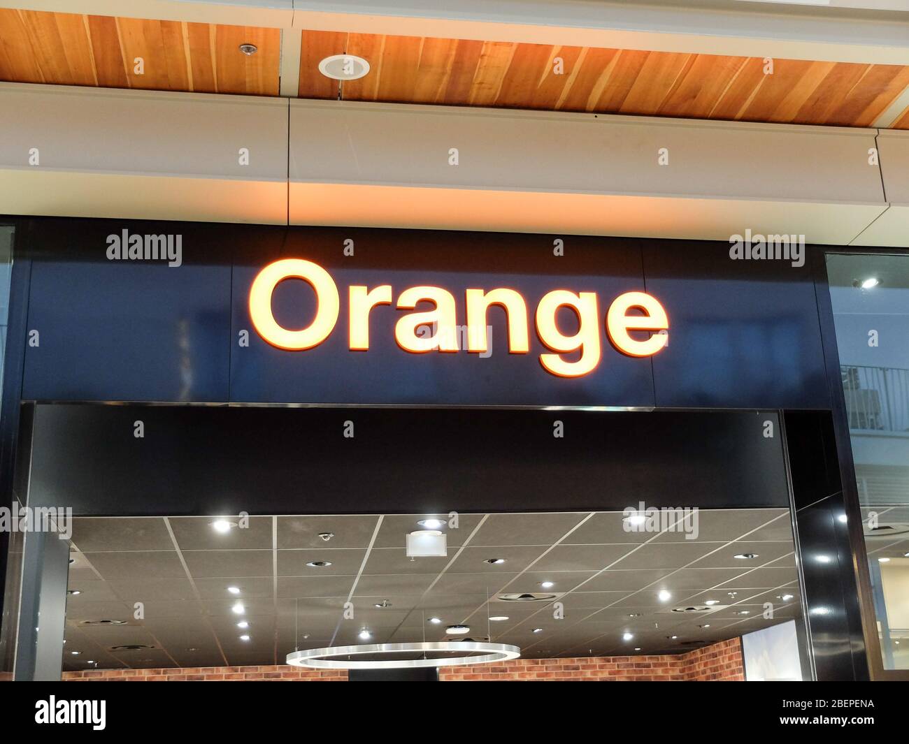 Logo orange telecommunications company logo sign hi-res stock ...