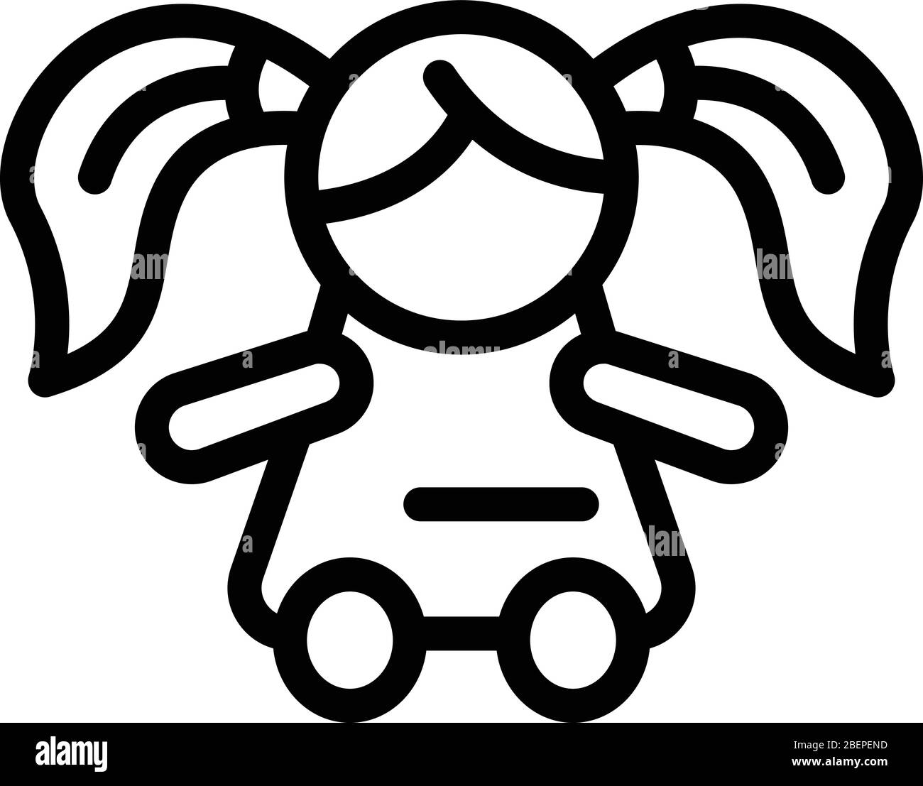 Retro doll icon, outline style Stock Vector Image & Art - Alamy
