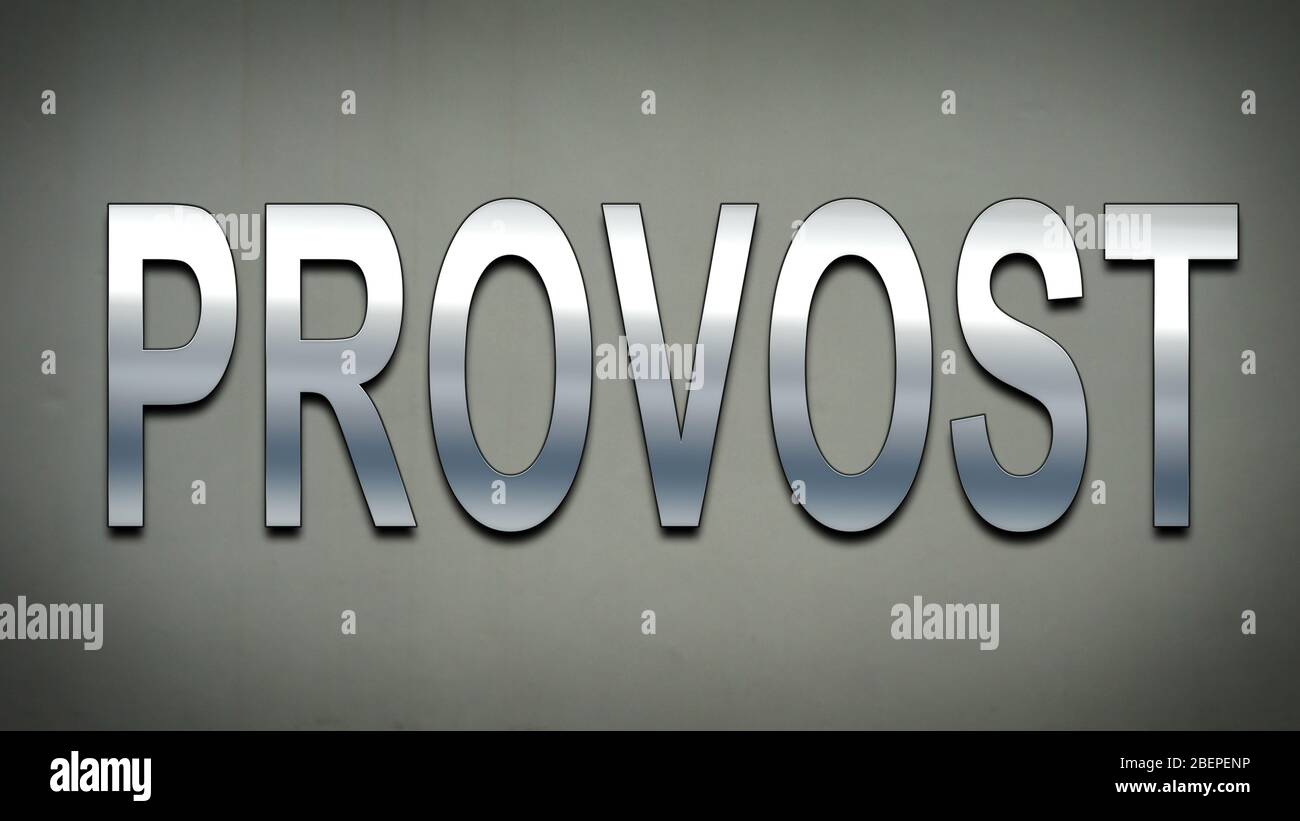 Metallic wall sign for PROVOST Stock Photo - Alamy