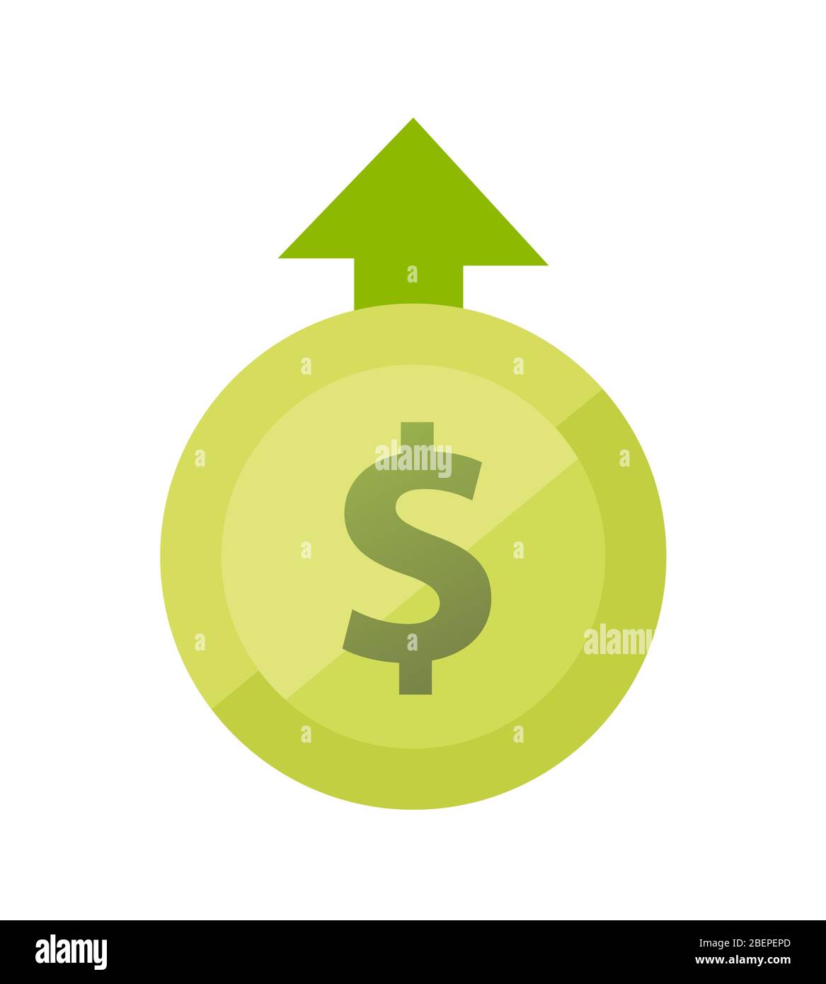 Growth of Dollar, Vector sign of American Dollar for illustration of ...