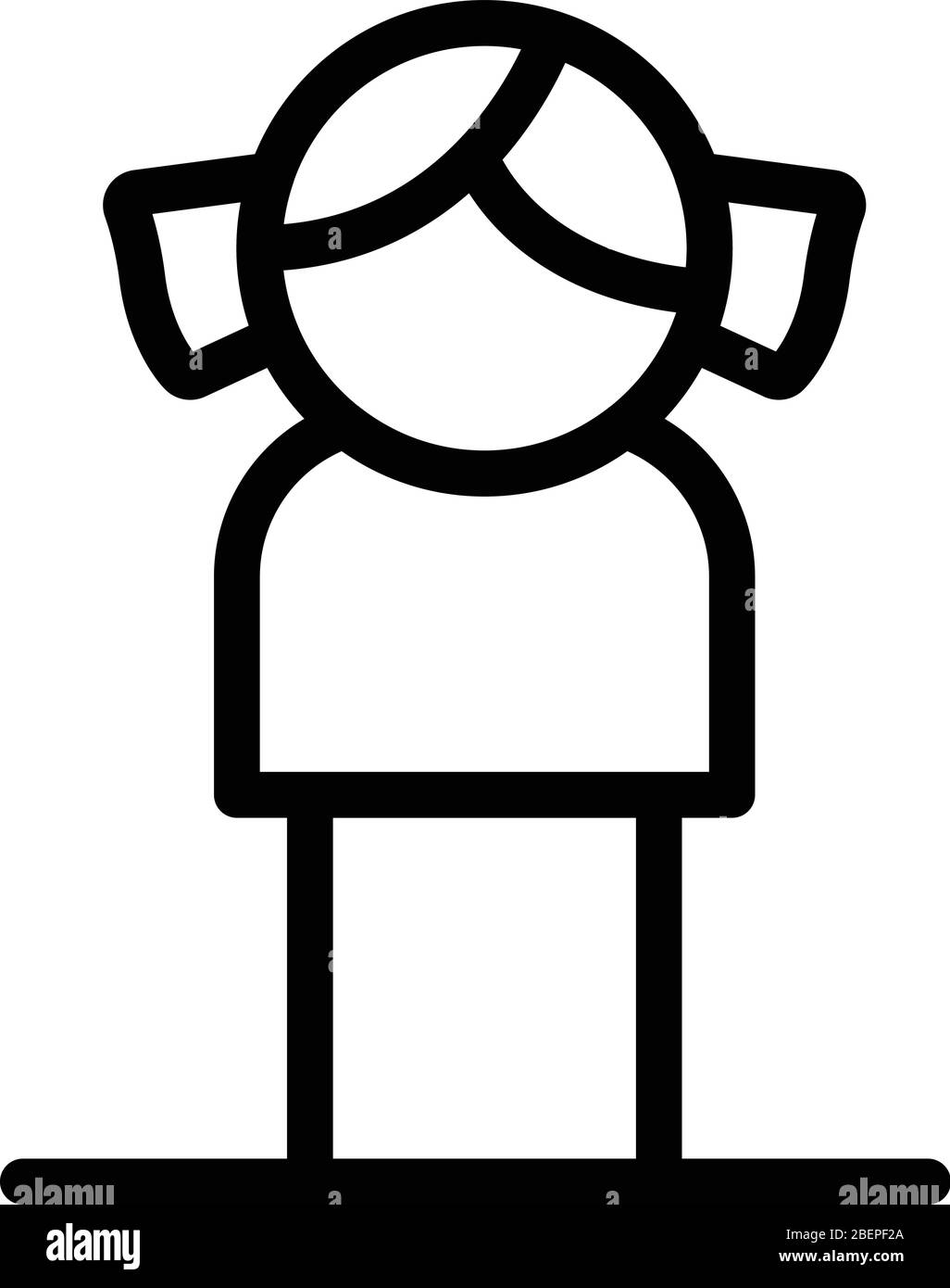 Wood girl icon, outline style Stock Vector Image & Art - Alamy