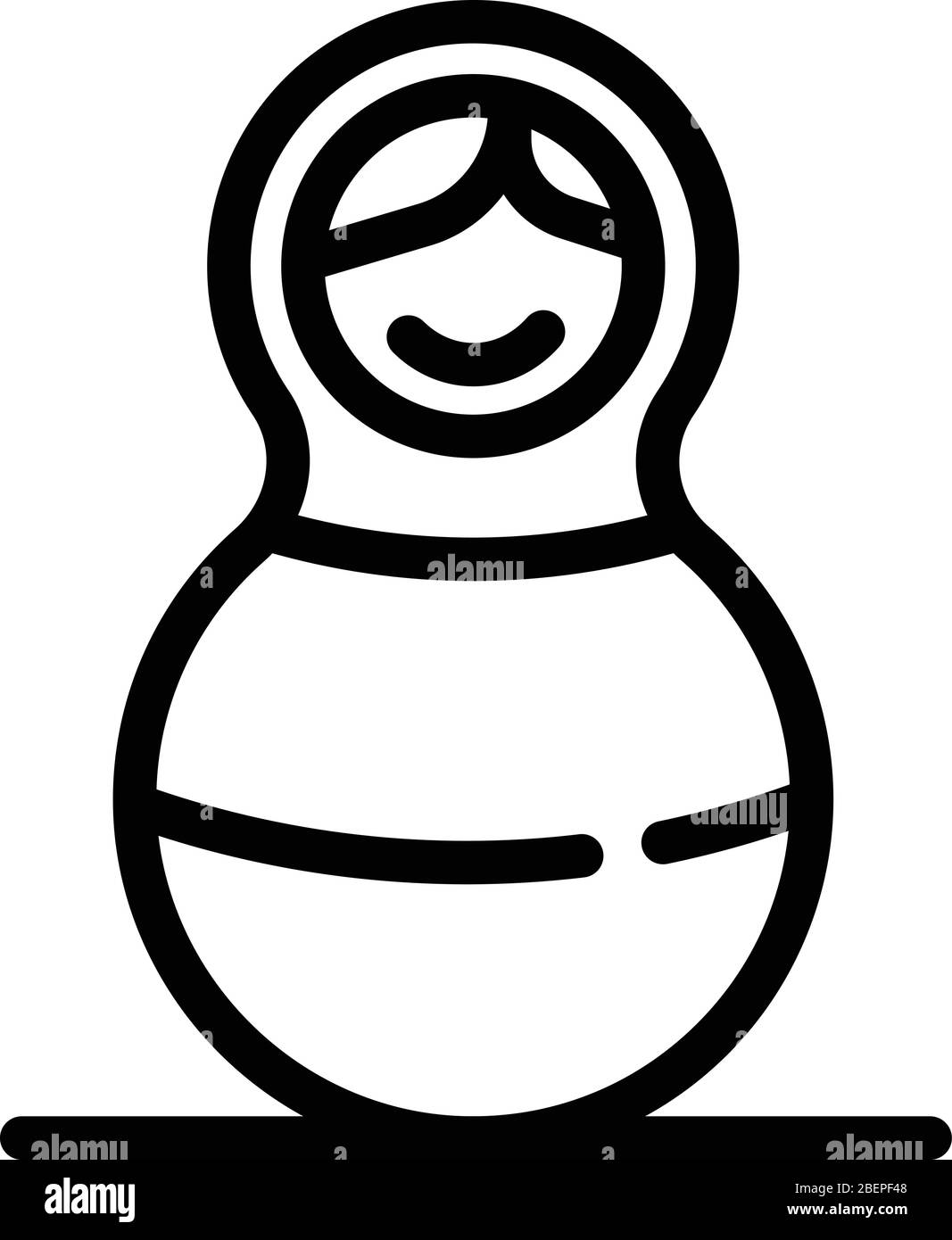 Matryoshka russian doll toy Black and White Stock Photos & Images - Alamy