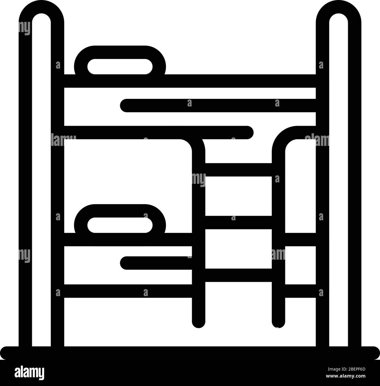 Bedroom with ladder bunk Stock Vector Images - Alamy