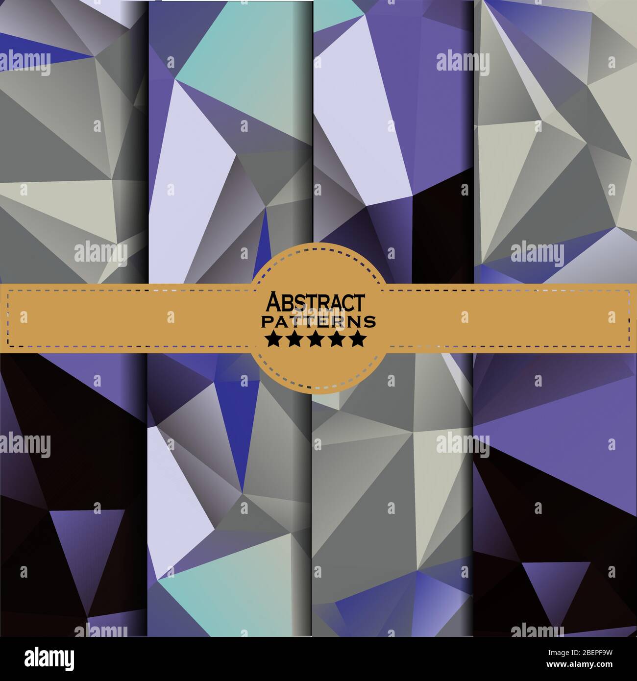 Abstract white geometric vector background with triangles. Polygon ...