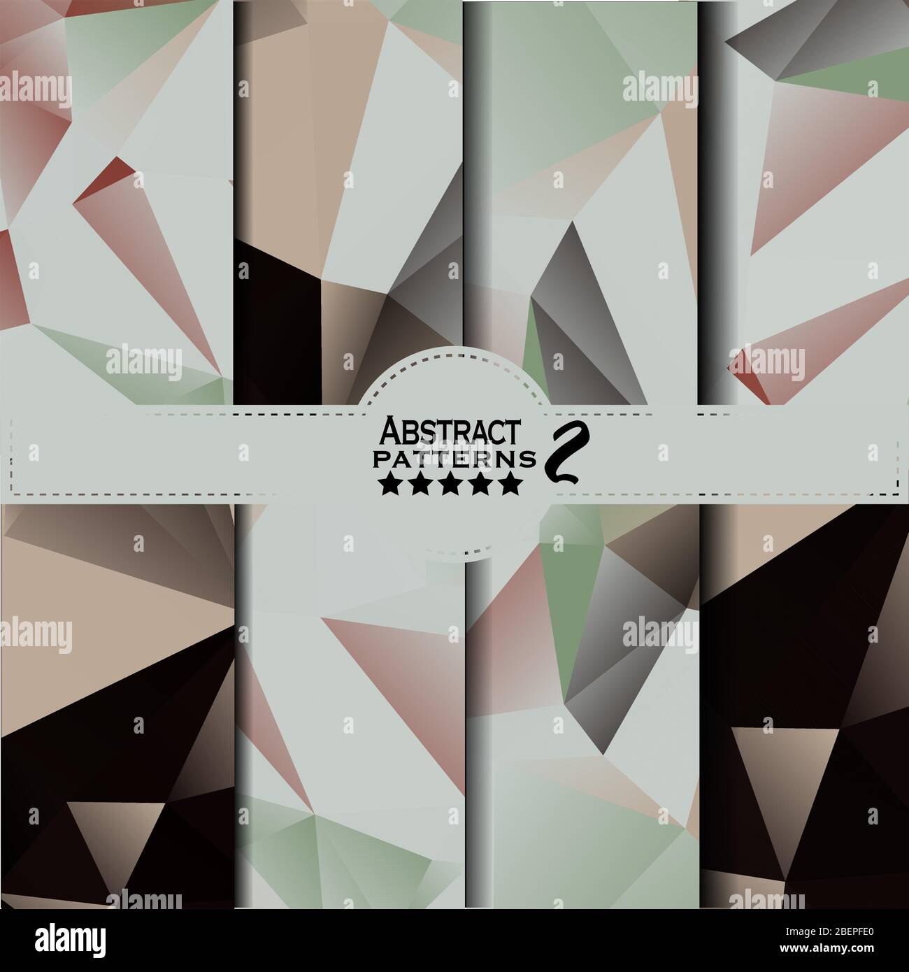 Abstract white geometric vector background with triangles. Polygon ...