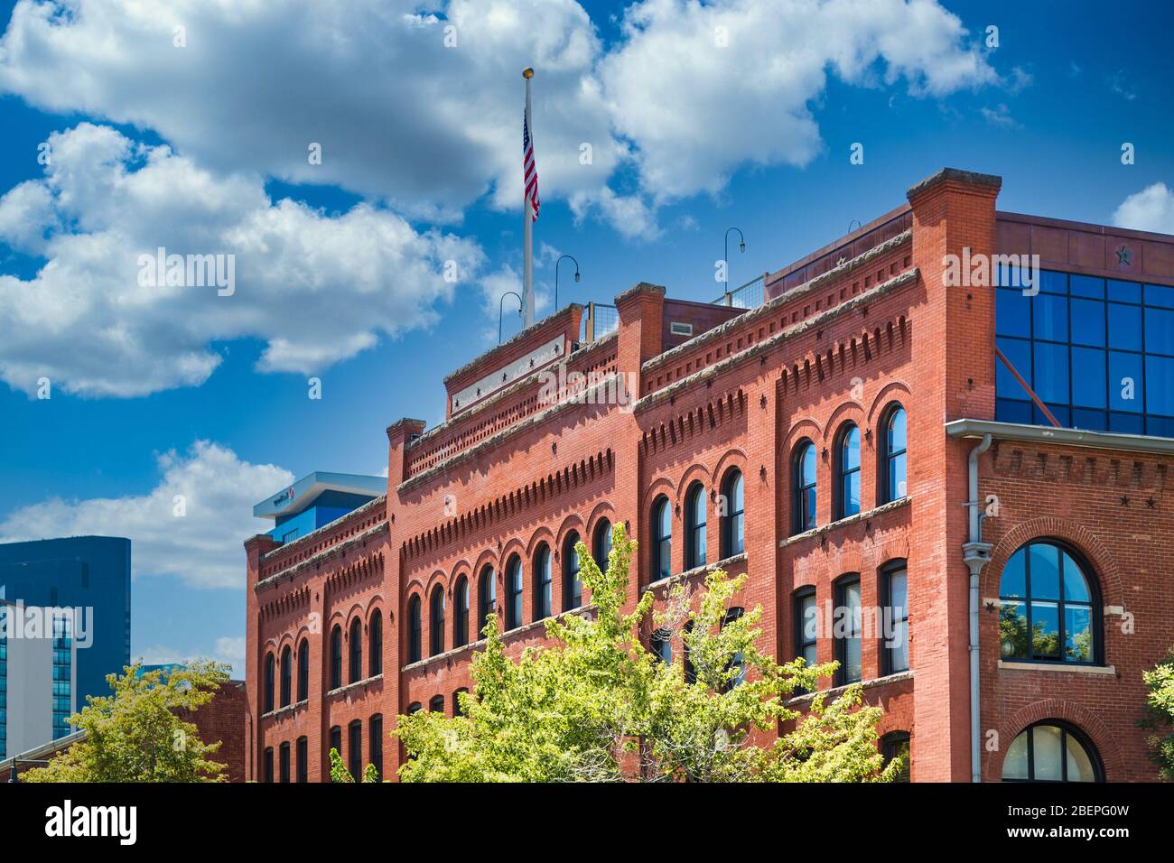 Red Brick Building in Denver Stock Photo - Alamy