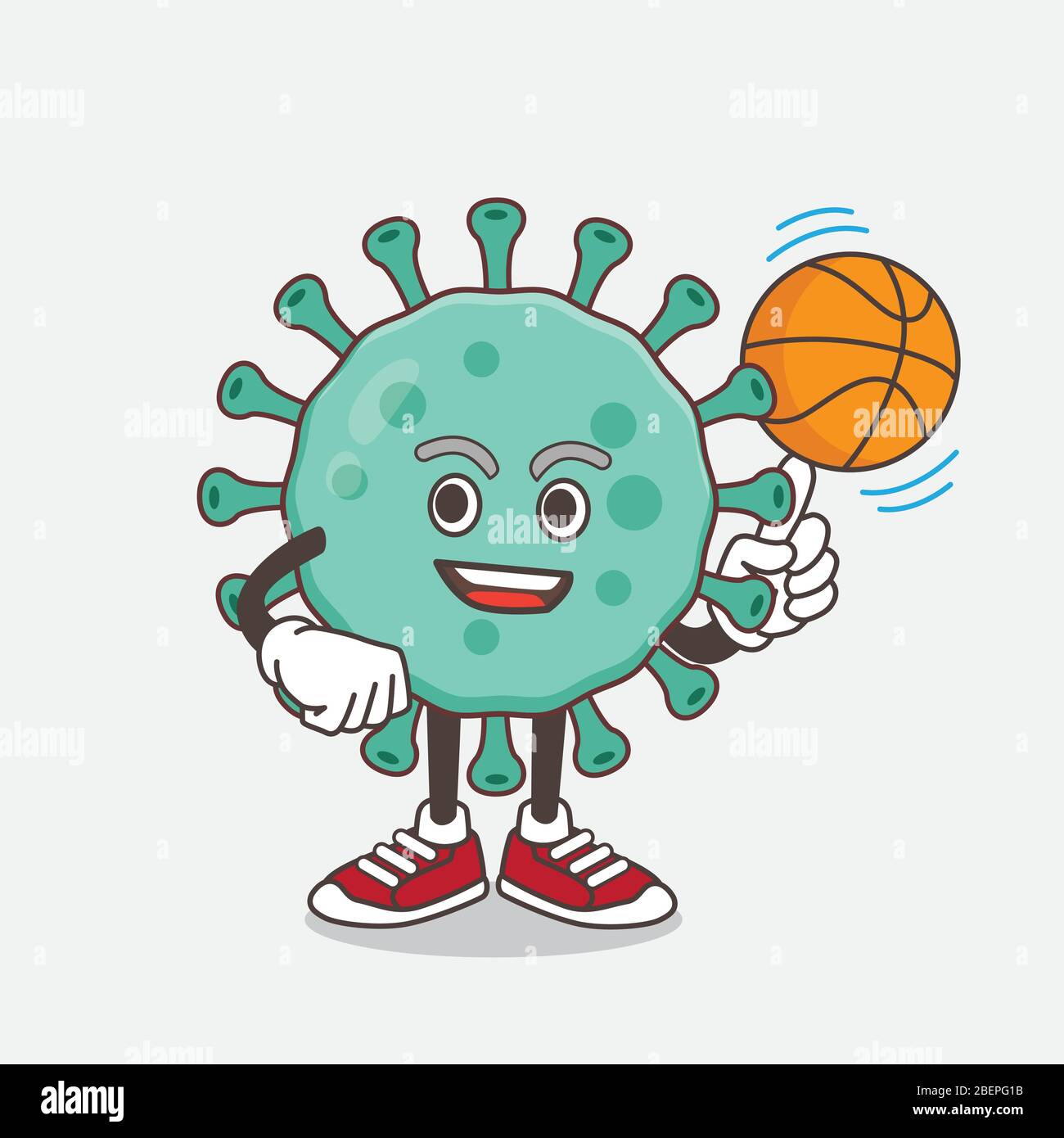 Corona Virus Vector Mascot Illustration with Pose Stock Vector Image ...