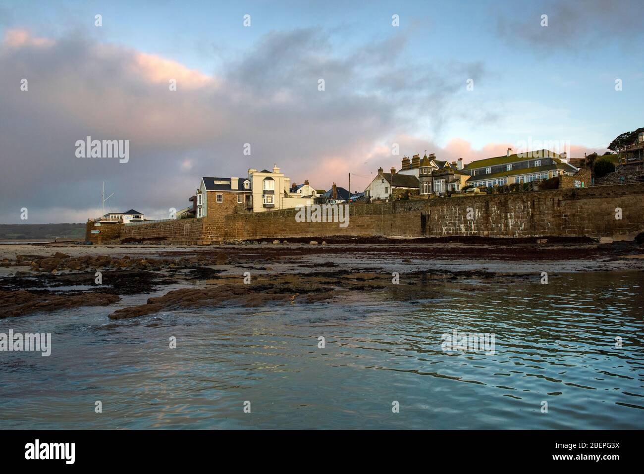 Sunrise at Marazion in Cornwall England UK Stock Photo - Alamy
