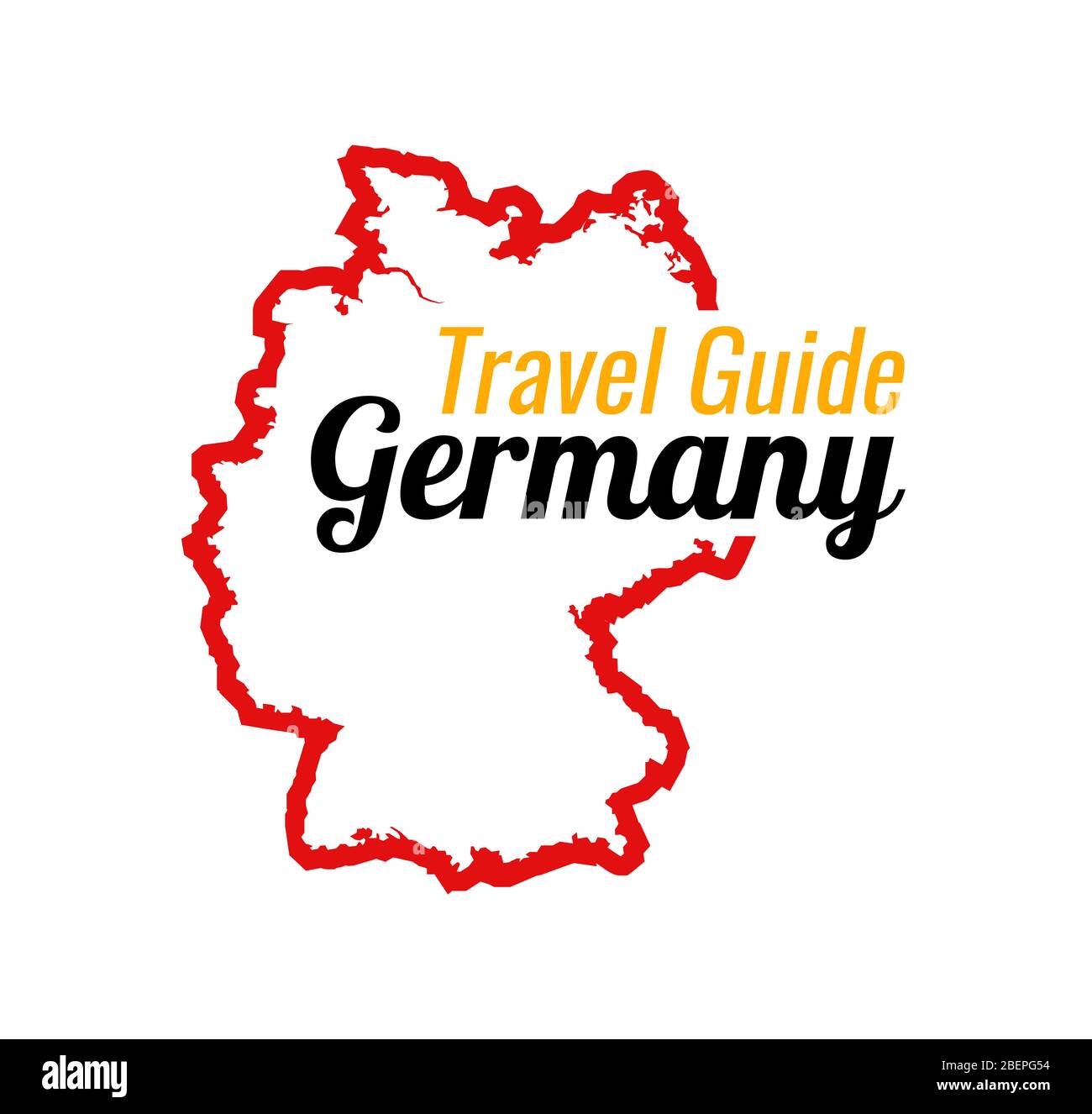 Travel to Germany, Contour Map of Germany with tour invitation ...