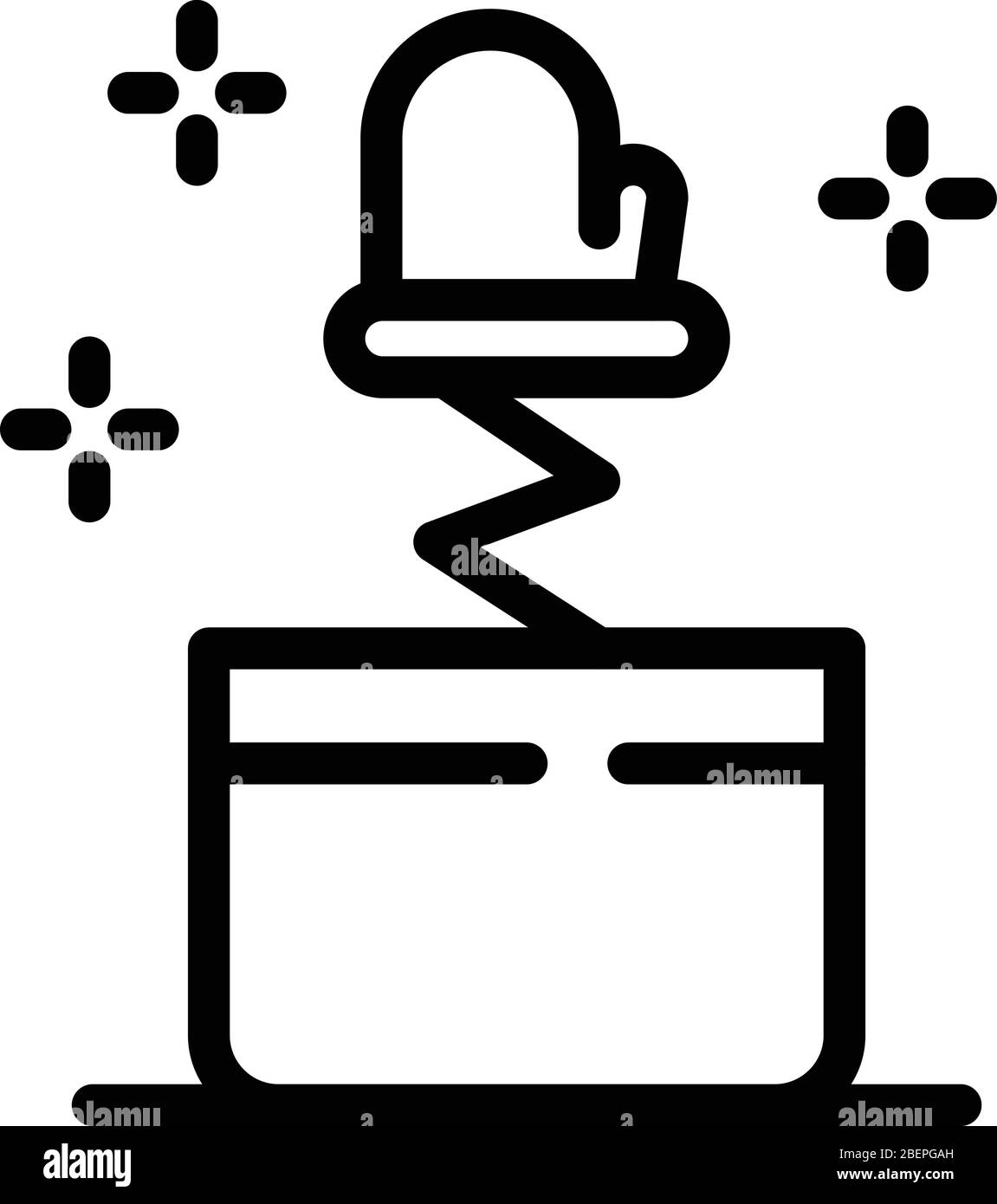 Box punch icon outline Black and White Stock Photos & Images - Alamy