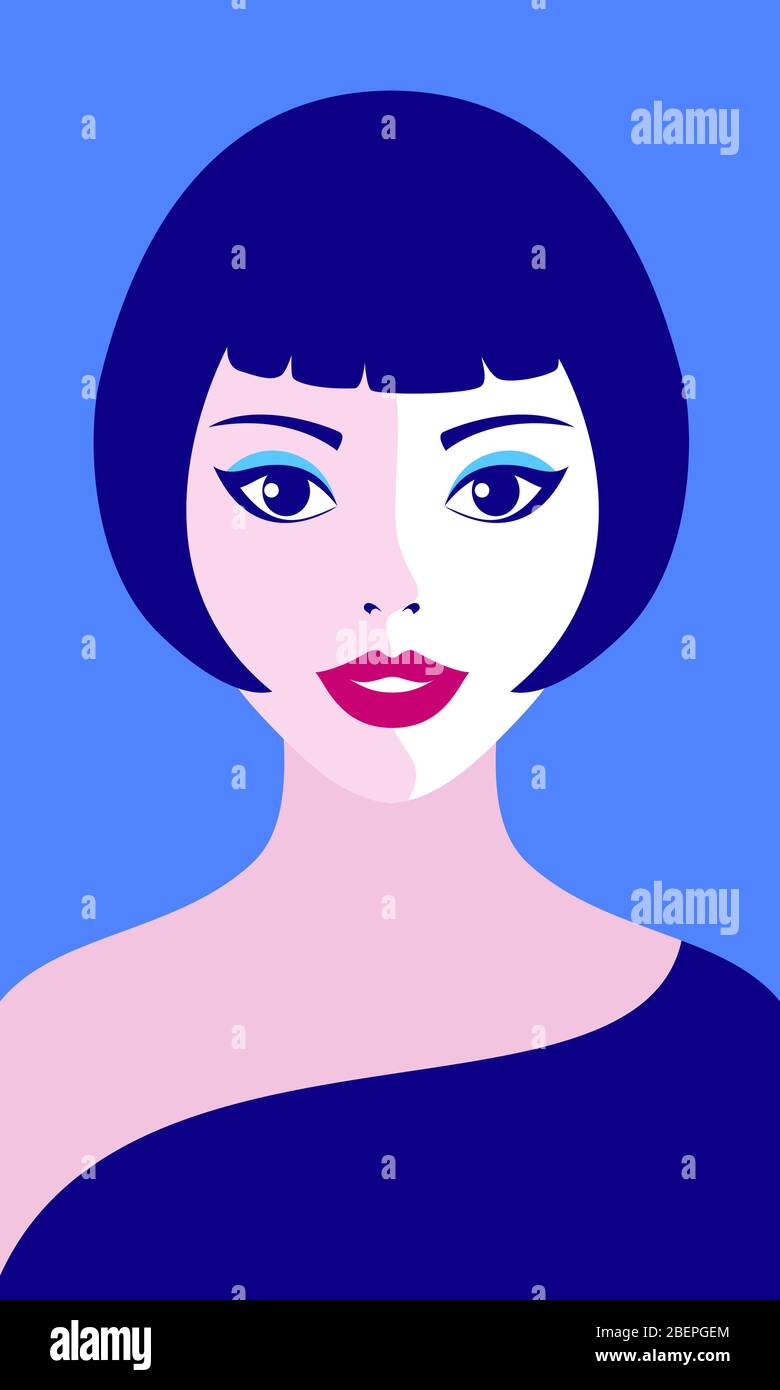 Poster with woman Stock Vector Image & Art - Alamy