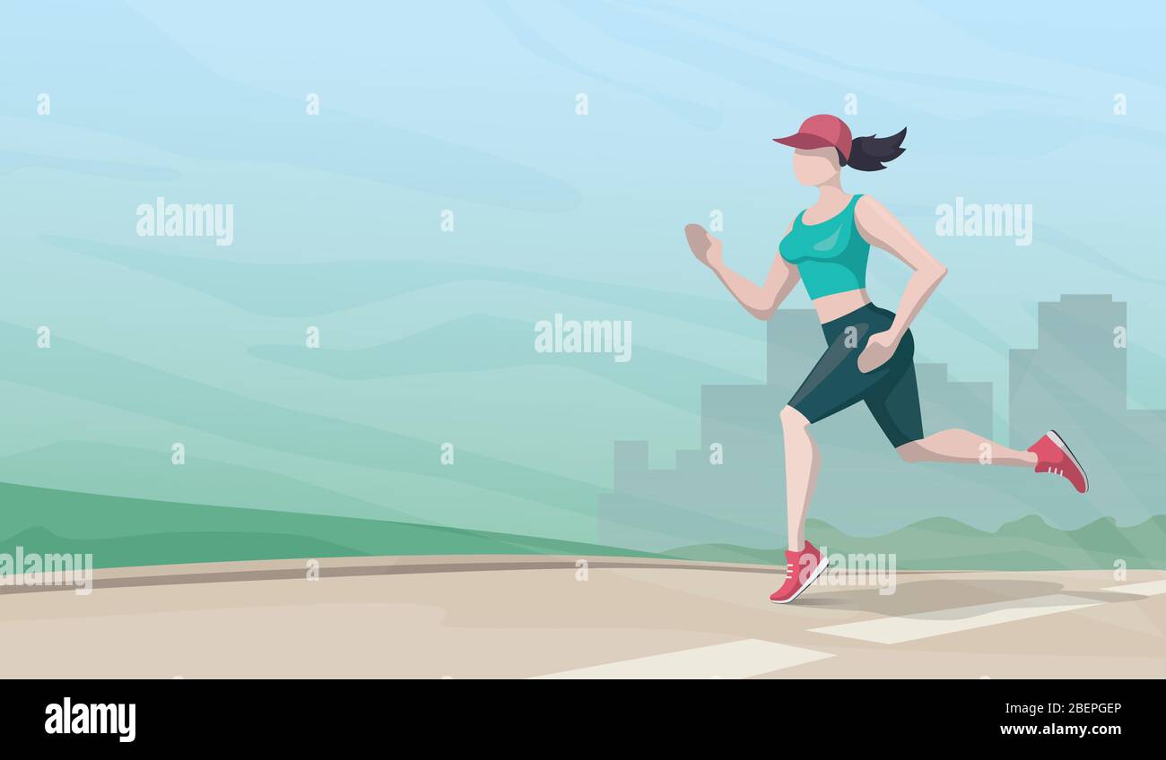 Working on fitness woman Stock Vector Images - Alamy