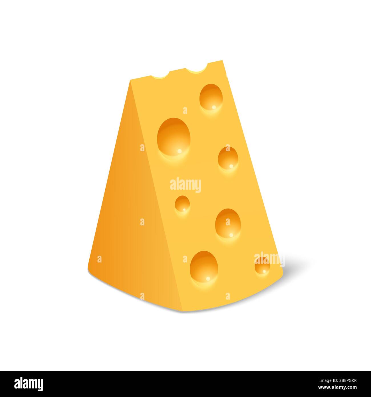Cheese icon realistic style isolated on white. Vector illustration ...