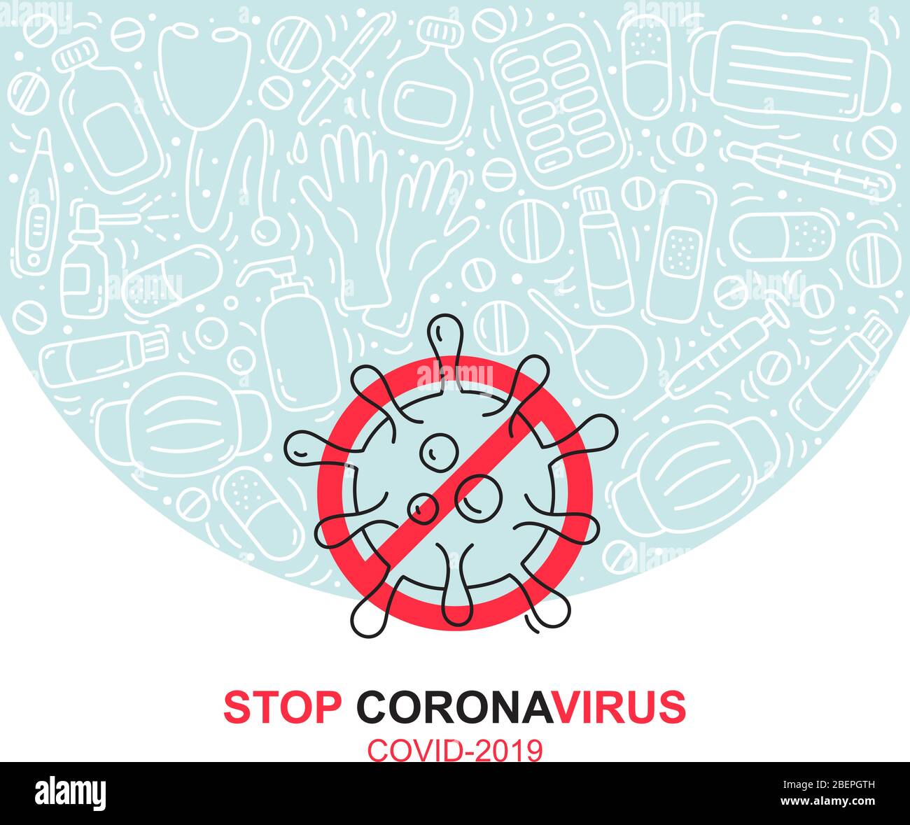 Vector logo sign caution coronavirus. Illustration Stop coronavirus for ...