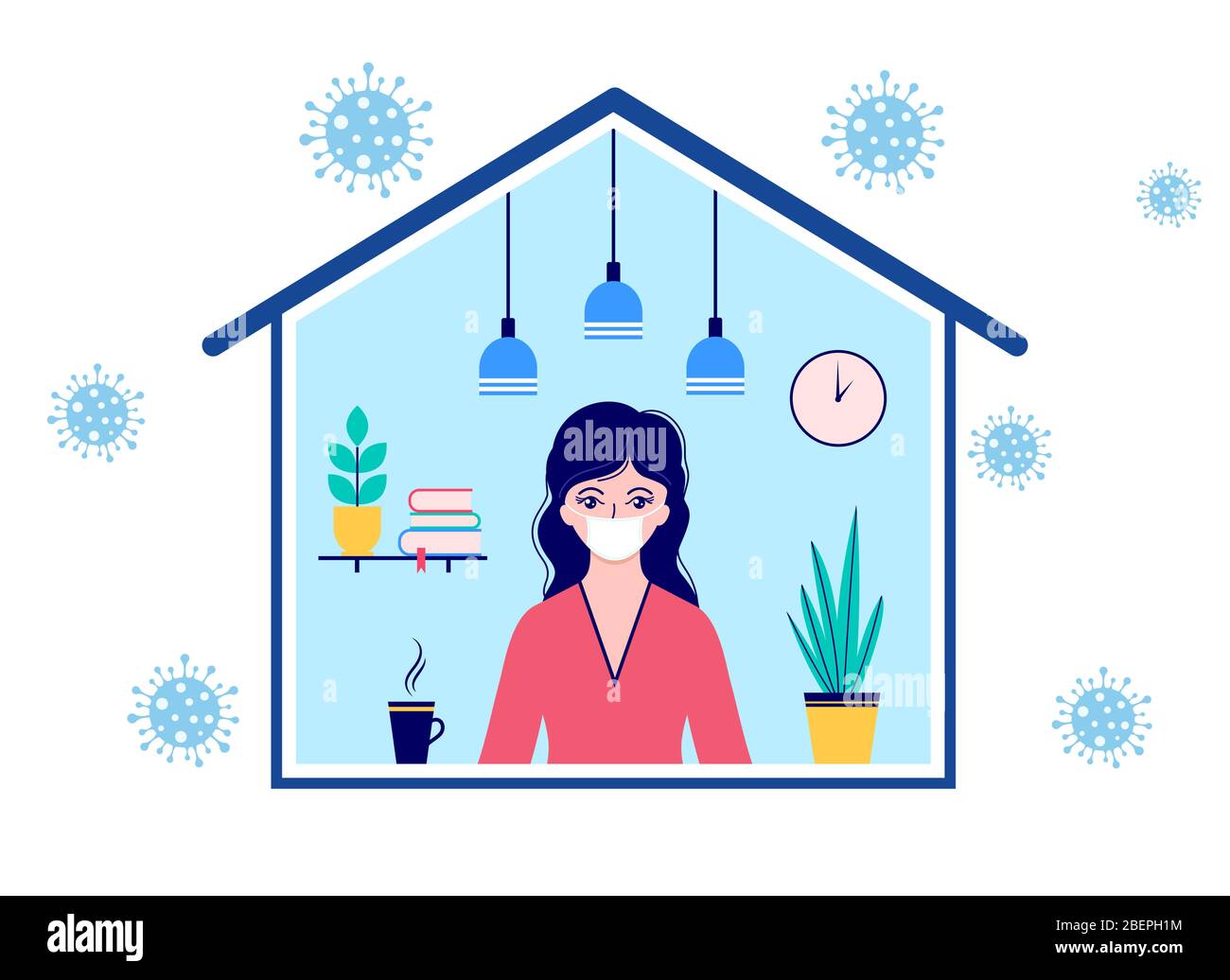 Stay at home during pandemic Stock Vector Image & Art - Alamy