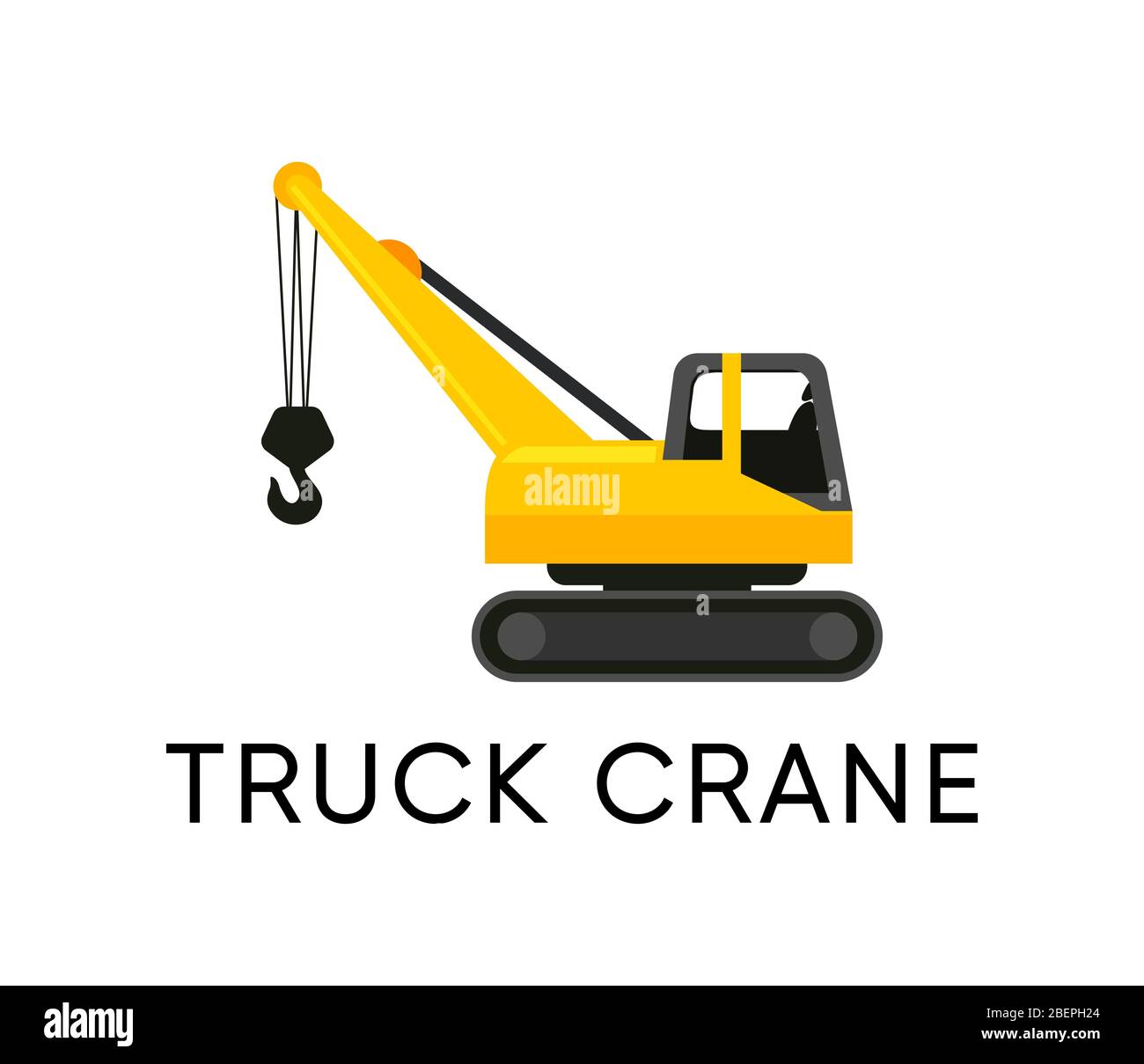 Truck Crane icon vector illustration isolated in white background ...