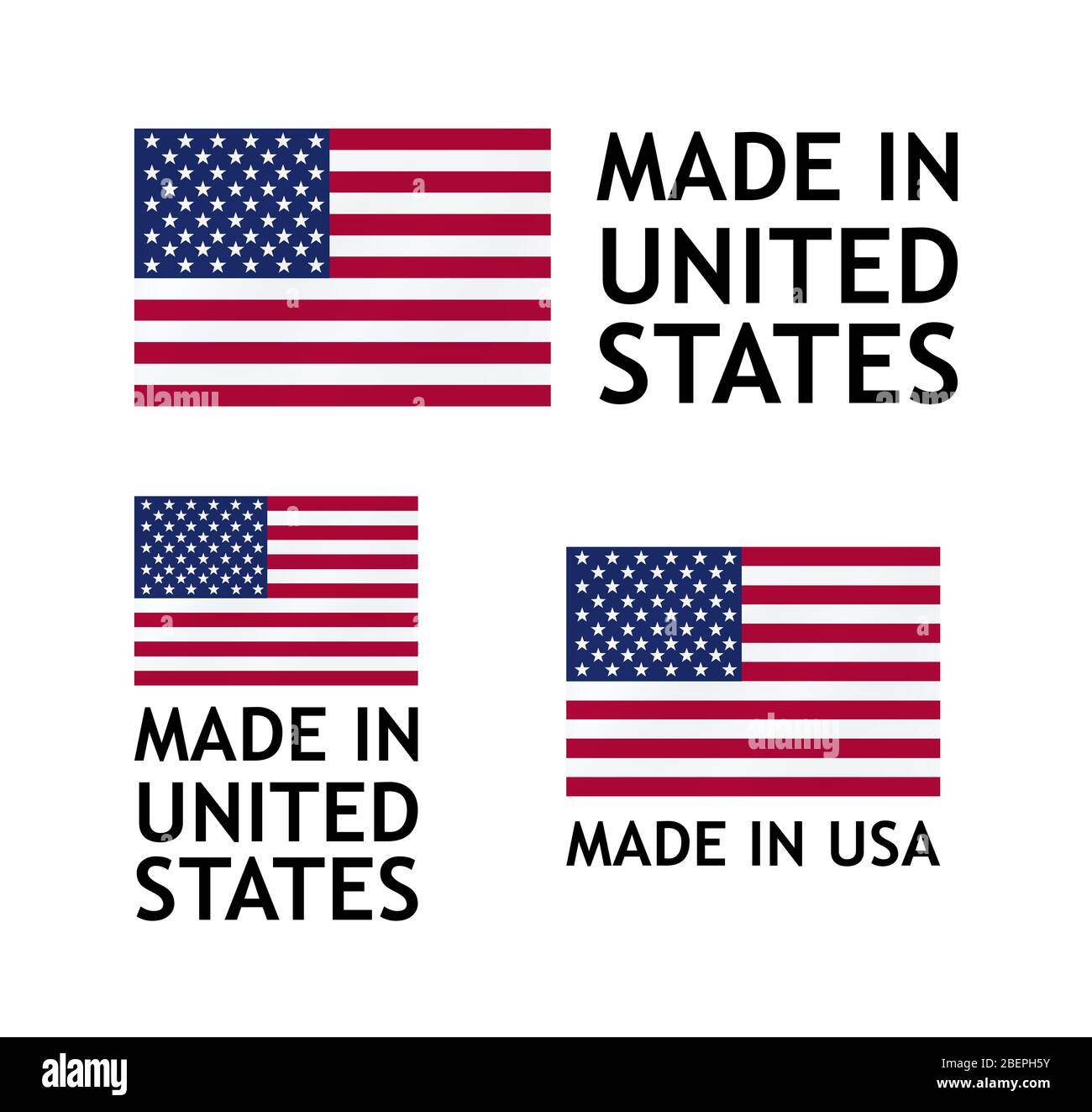 Made in USA Label, Vector Tag template with United States of America ...