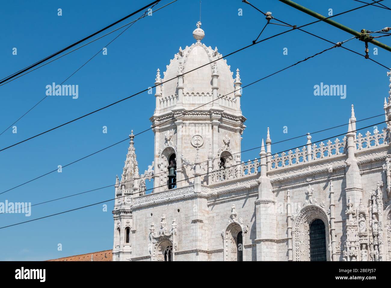 architectural detail of the holy mary church of Belem (Igreja de Santa ...
