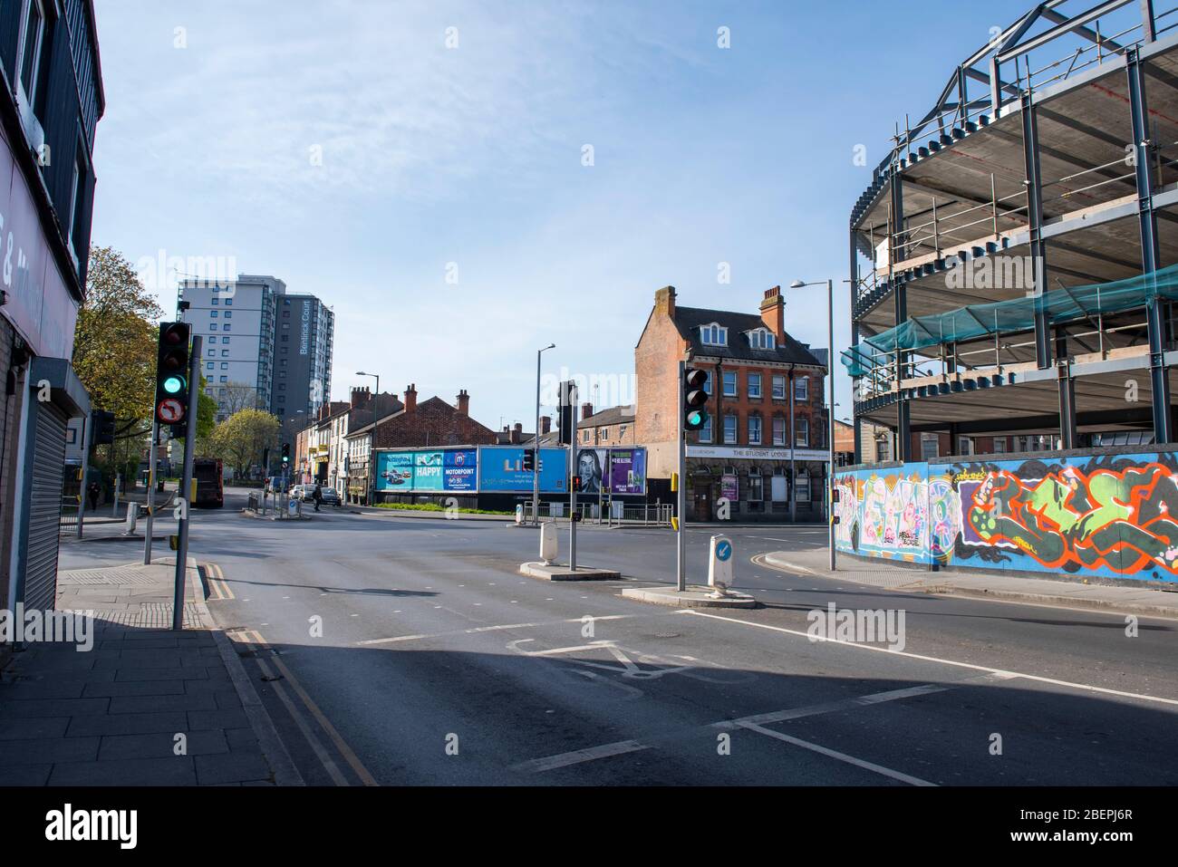 Major traffic junction empty in Sneinton, captured during the ...
