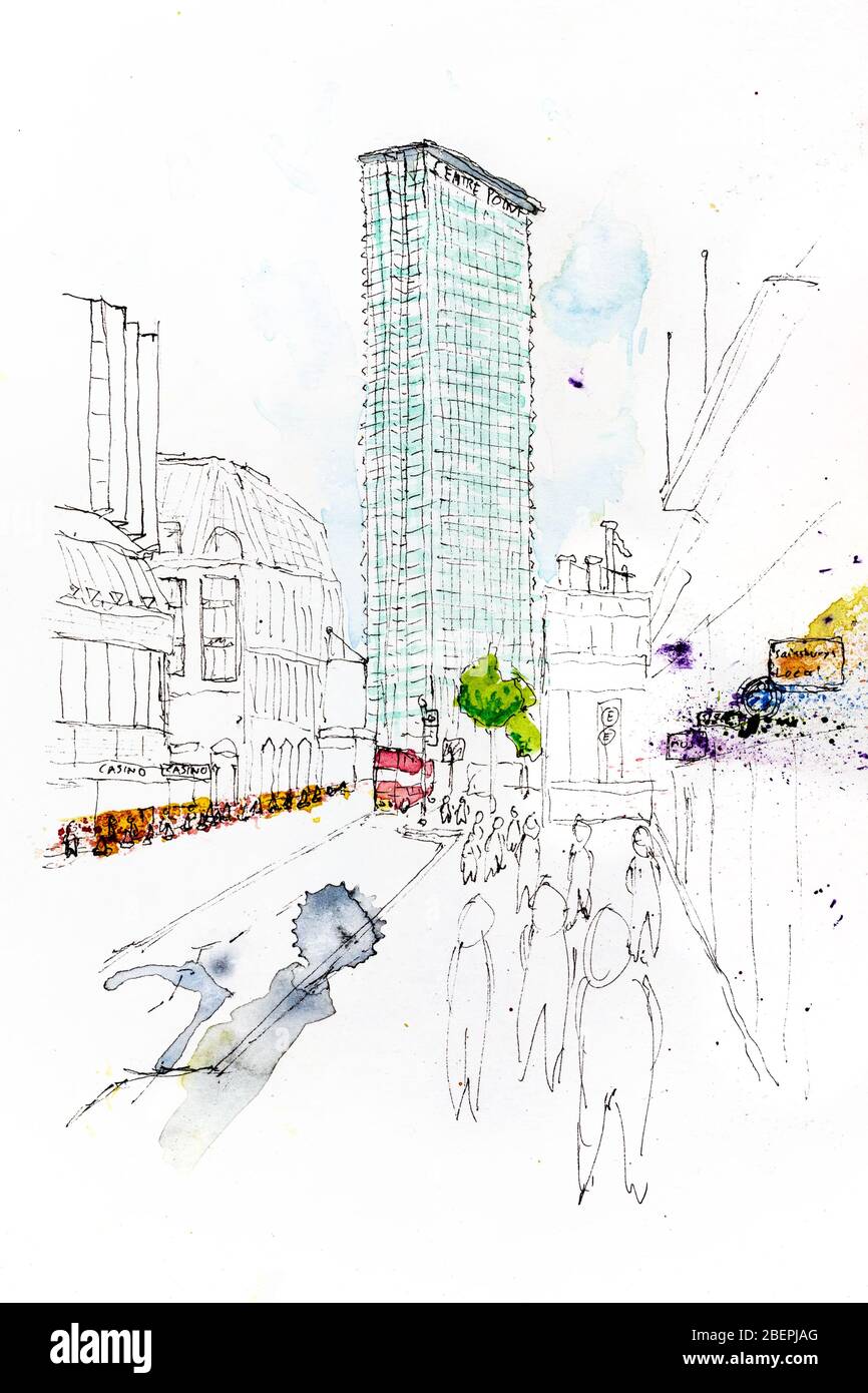 Tottenham Court Road and Centre Point, London, UK Stock Photo - Alamy